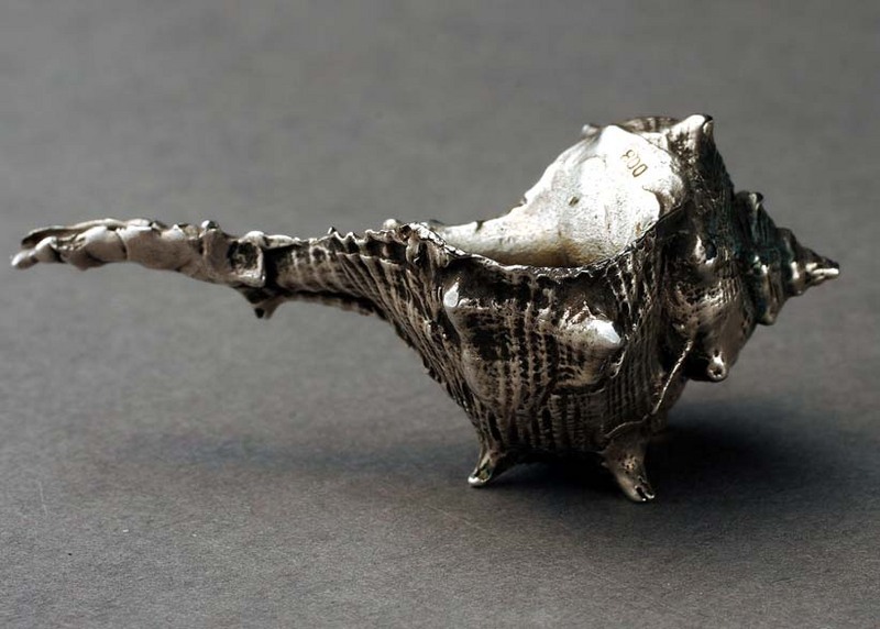 Leopard Antiques Cast Silver Shell
